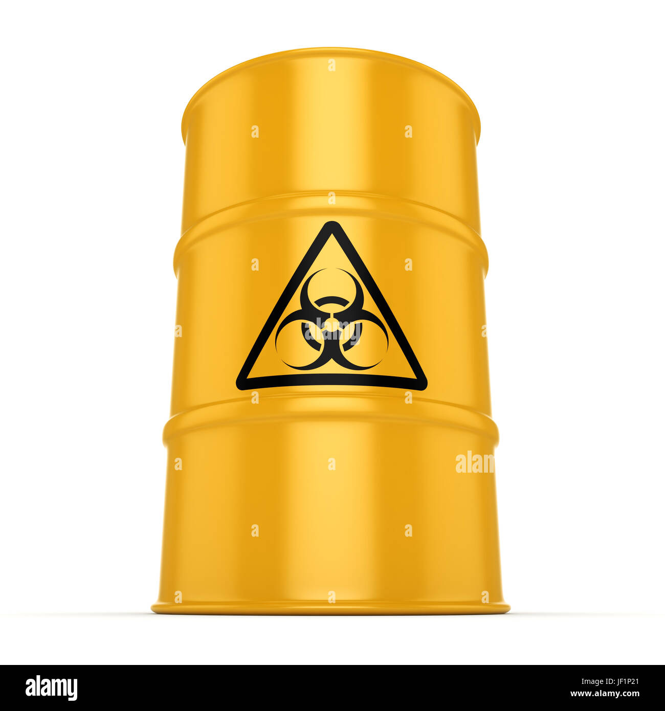 3D rendering biohazard barrel Stock Photo - Alamy