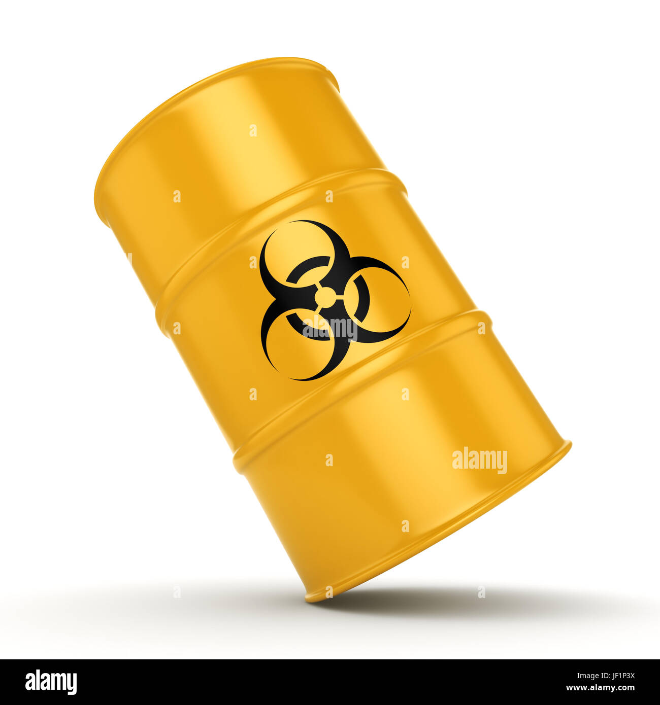 3D rendering biohazard barrel Stock Photo - Alamy