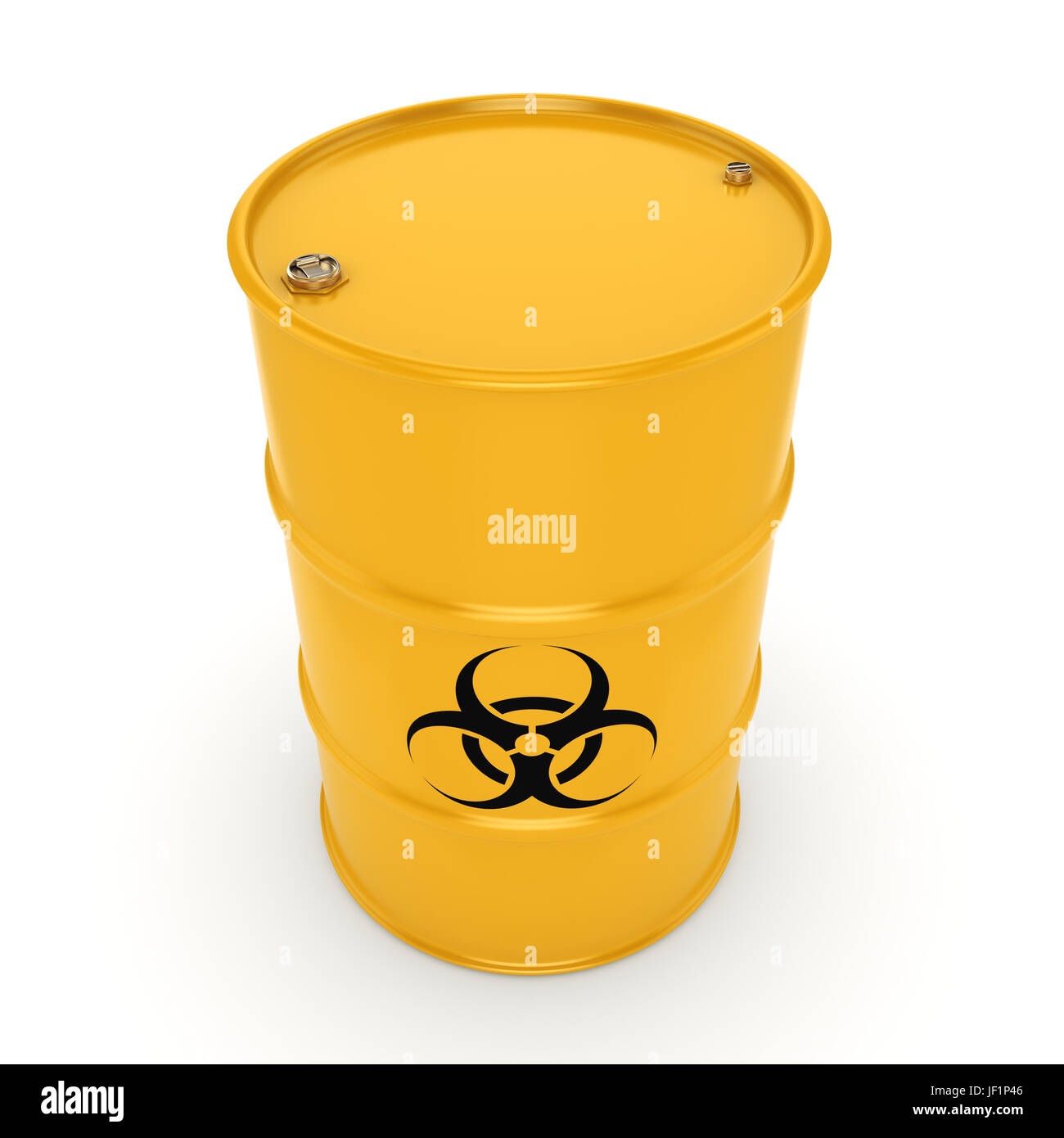 3D rendering biohazard barrel Stock Photo - Alamy