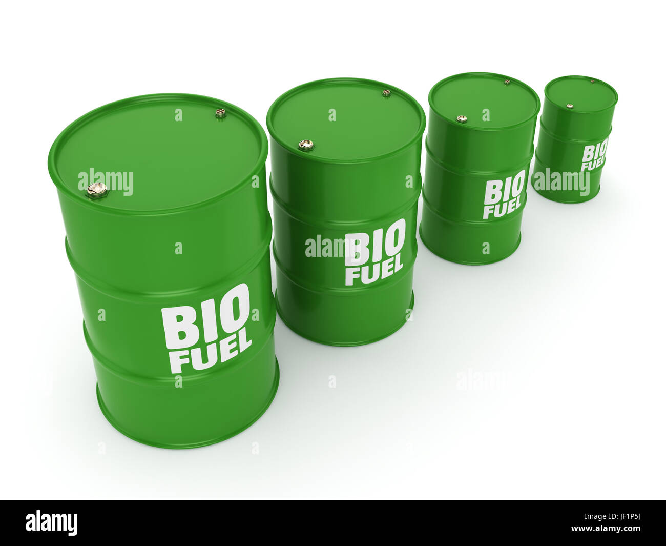 3D rendering barrels of biofuels Stock Photo - Alamy