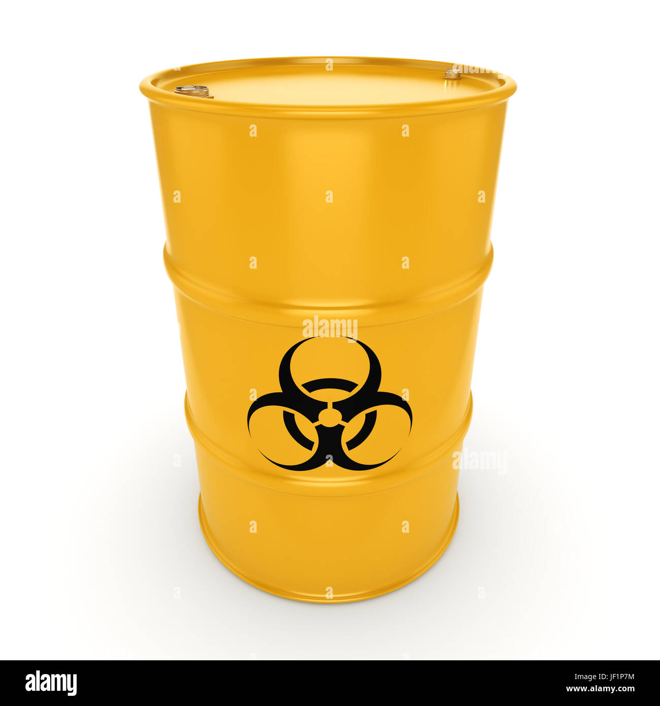 3D rendering biohazard barrel Stock Photo - Alamy