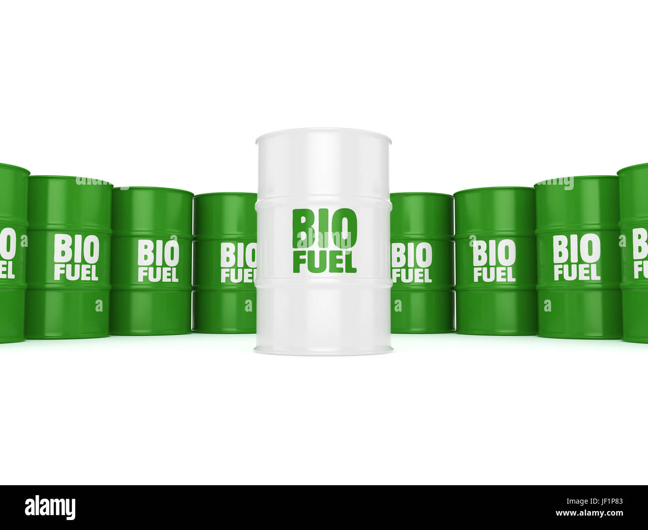 3D rendering barrels of biofuels Stock Photo - Alamy