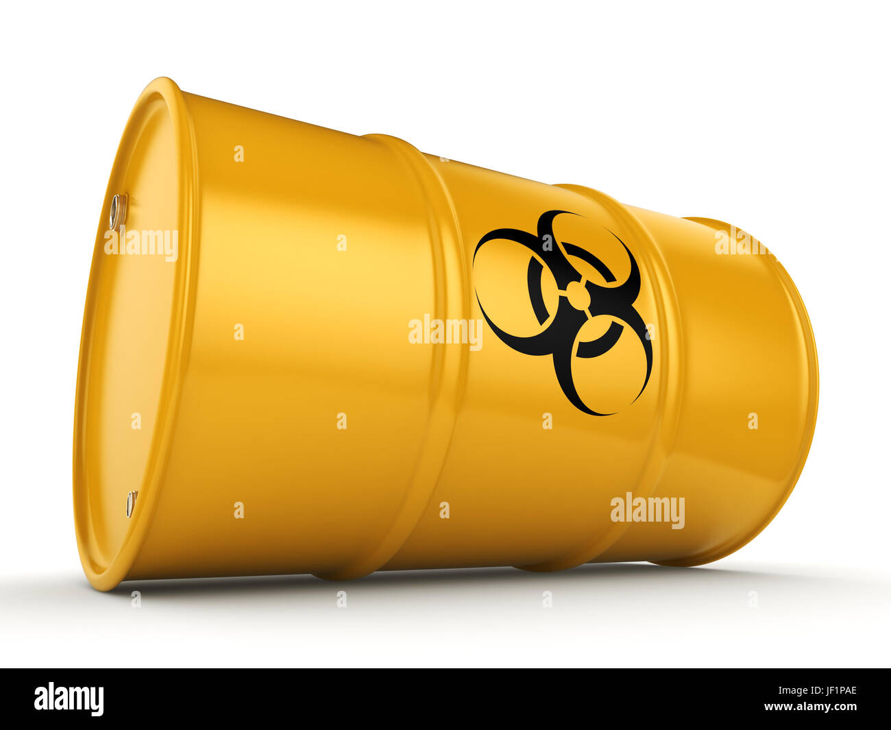 3D rendering biohazard barrel Stock Photo - Alamy