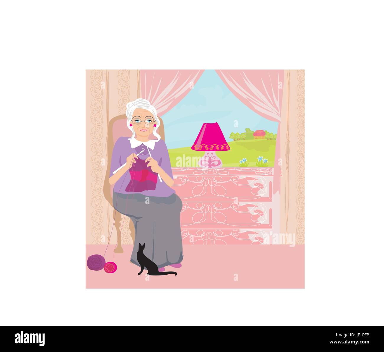 Mature woman photo pet Cut Out Stock Images & Pictures - Alamy