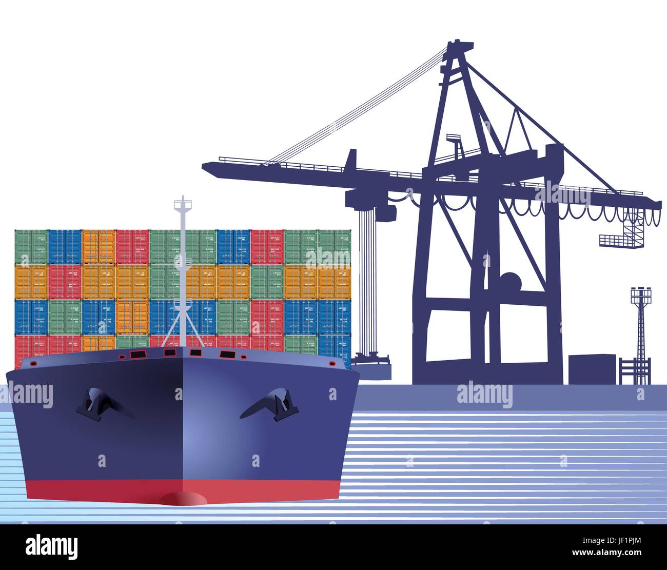 Container ship Stock Vector Images - Alamy