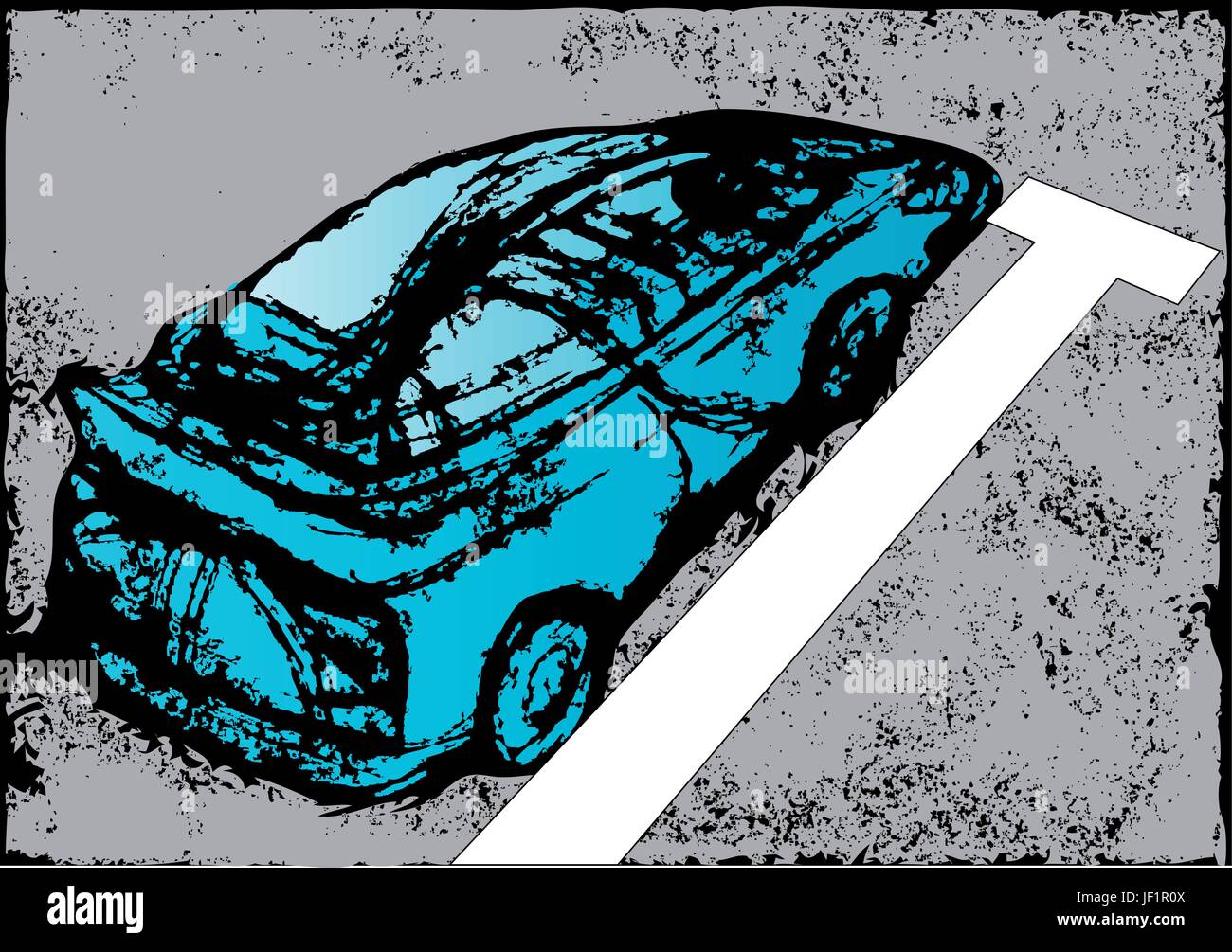 Blue parked Stock Vector Images - Alamy