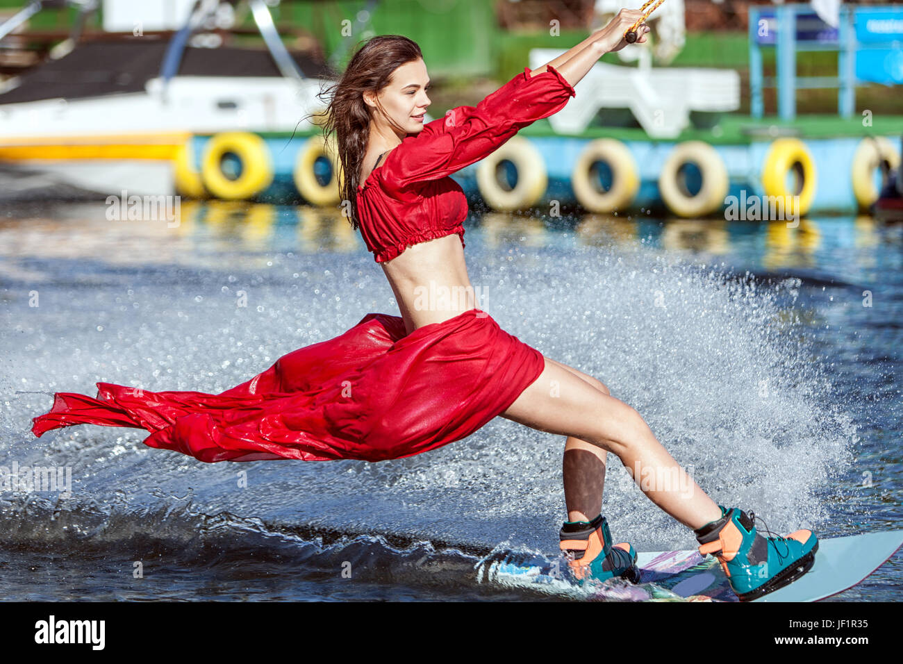 Wind blown dress hi-res stock photography and images - Alamy