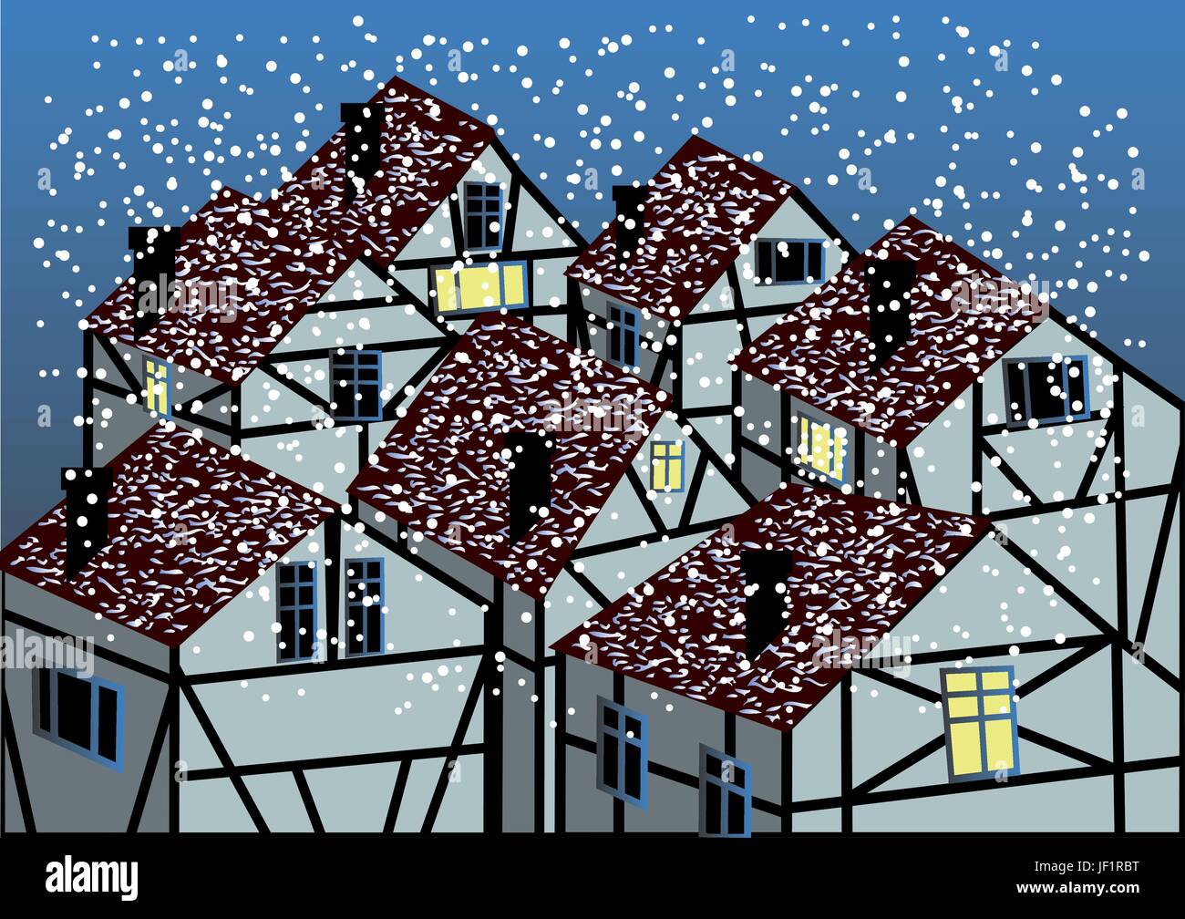 German town winter Stock Vector Images - Alamy