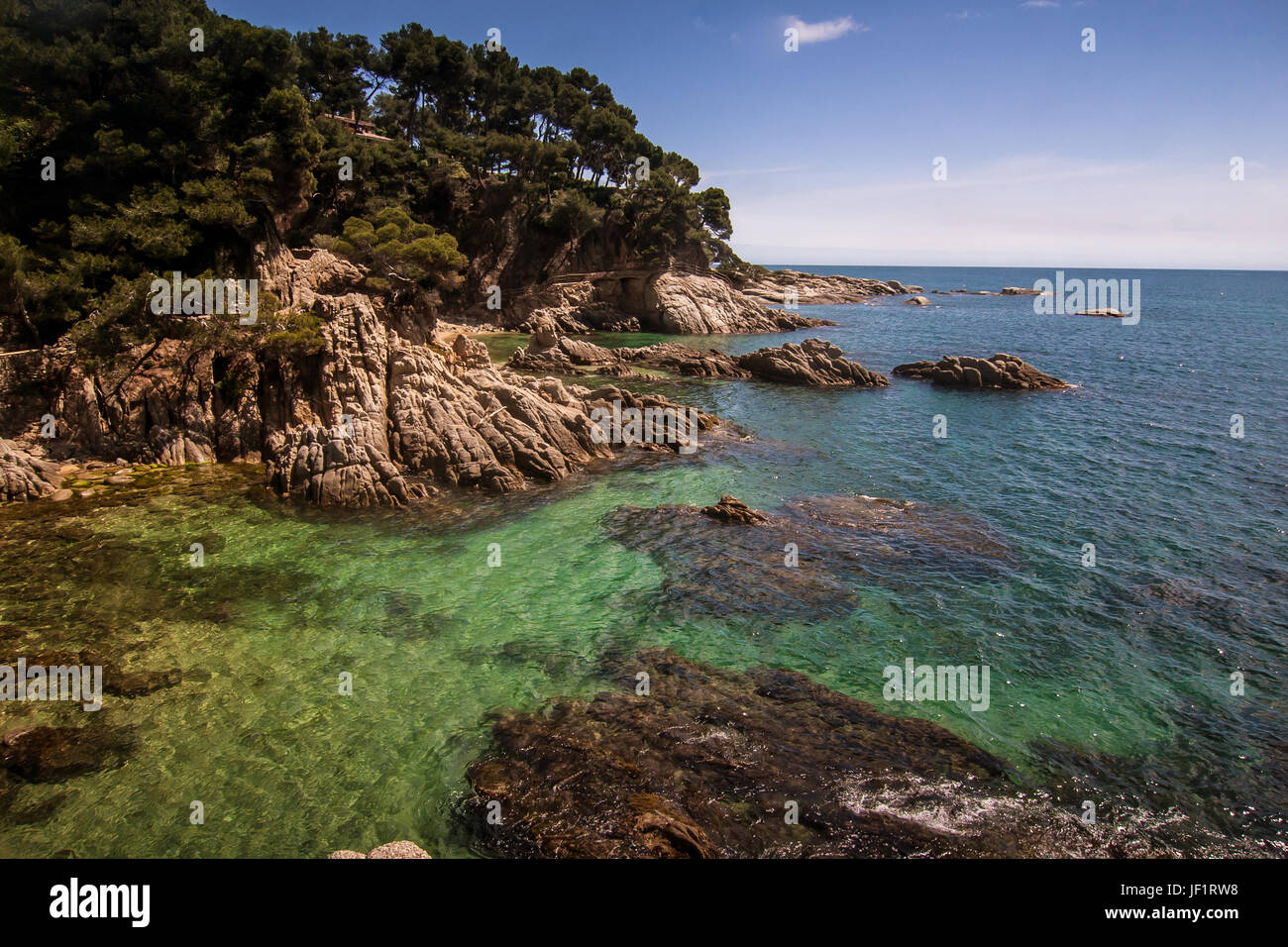 A beautiful coastal landscape of Mediterranean sea in Spain Stock Photo ...