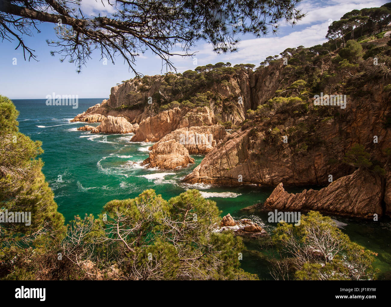 A beautiful coastal landscape of Mediterranean sea in Spain Stock Photo ...