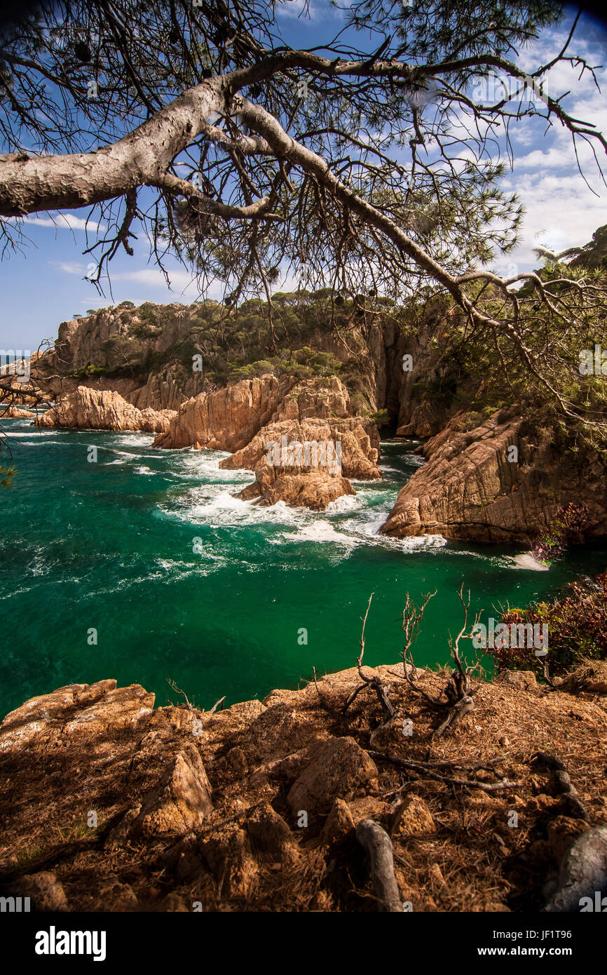 A beautiful coastal landscape of Mediterranean sea in Spain Stock Photo ...
