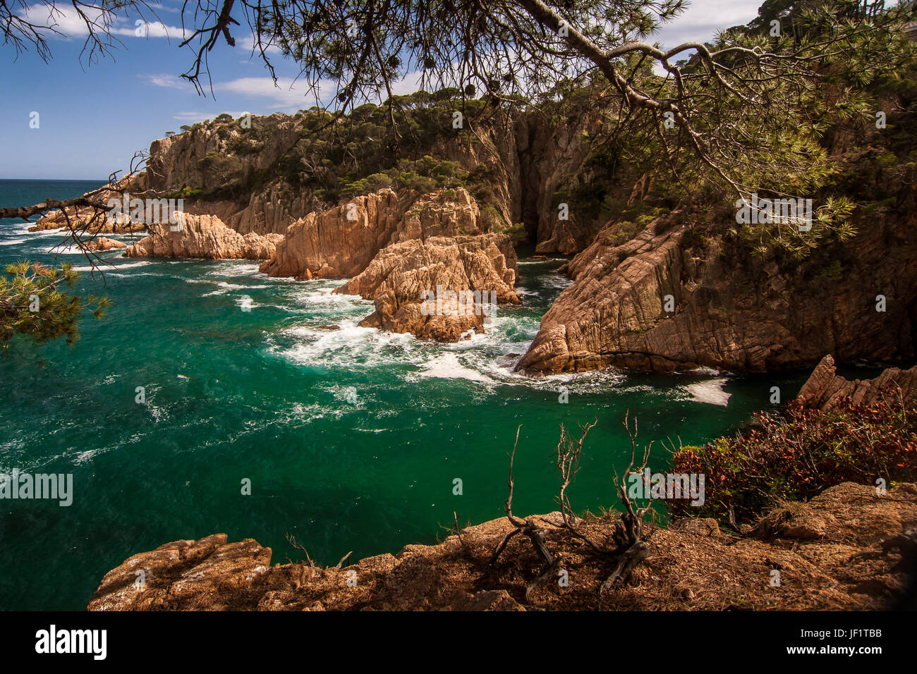 A beautiful coastal landscape of Mediterranean sea in Spain Stock Photo ...