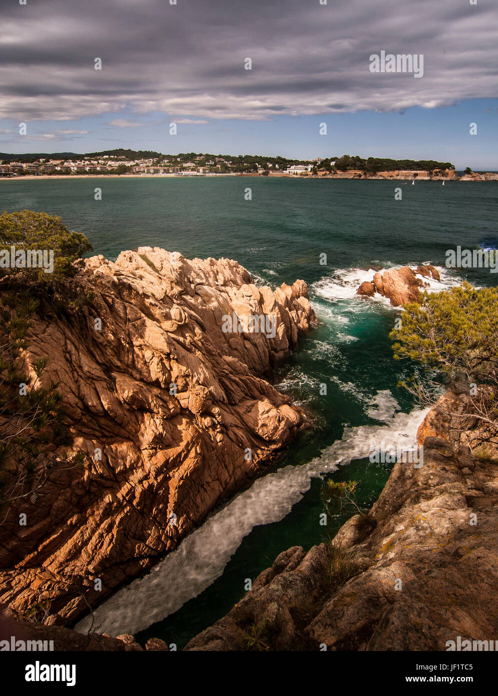A beautiful coastal landscape of Mediterranean sea in Spain Stock Photo ...