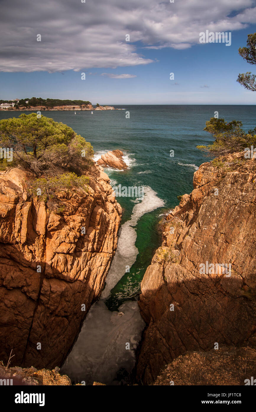 A beautiful coastal landscape of Mediterranean sea in Spain Stock Photo ...