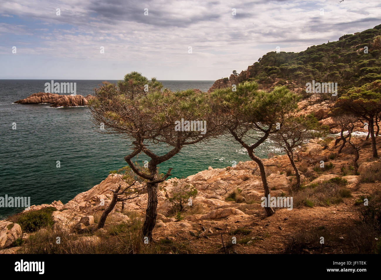 A beautiful coastal landscape of Mediterranean sea in Spain Stock Photo ...
