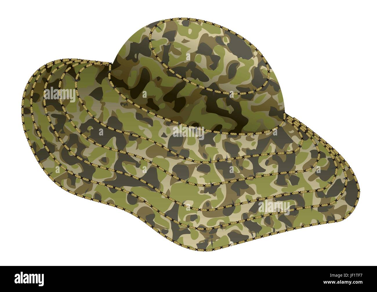 isolated, fashion, hat, illustration, fishing, cap, headgear, protect ...