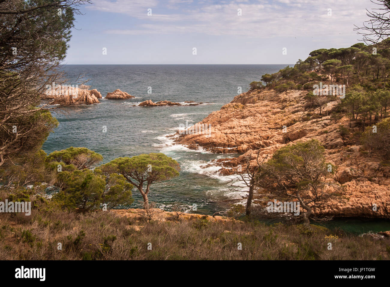 A beautiful coastal landscape of Mediterranean sea in Spain Stock Photo ...