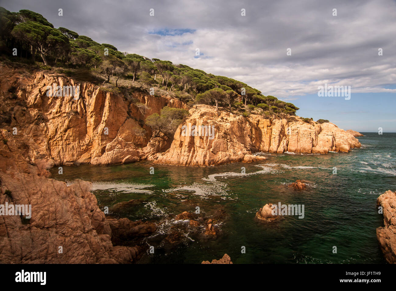 A beautiful coastal landscape of Mediterranean sea in Spain Stock Photo ...