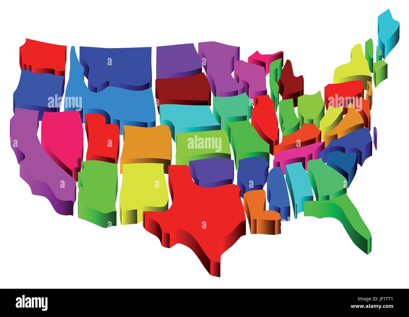 Continental united states map Stock Vector Images - Alamy