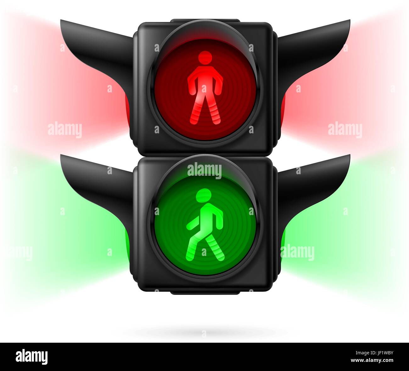 Stop go pedestrian crossing sign Stock Vector Images - Alamy