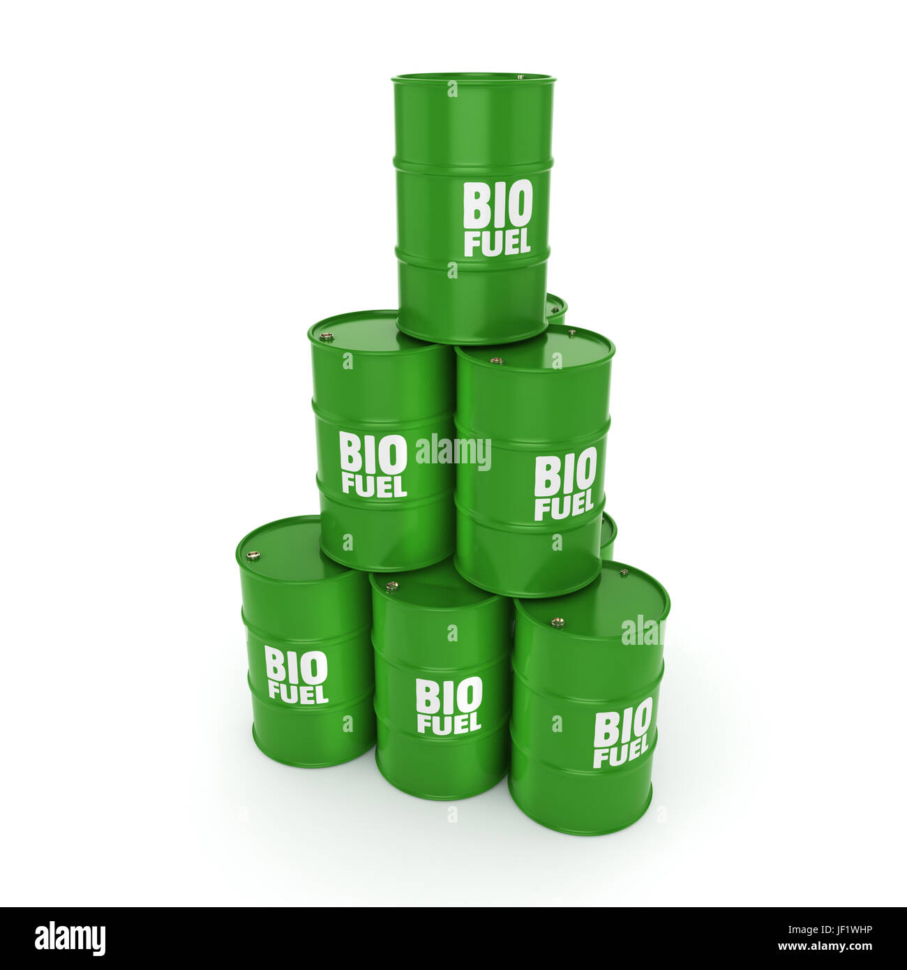 3D rendering barrels of biofuels Stock Photo - Alamy