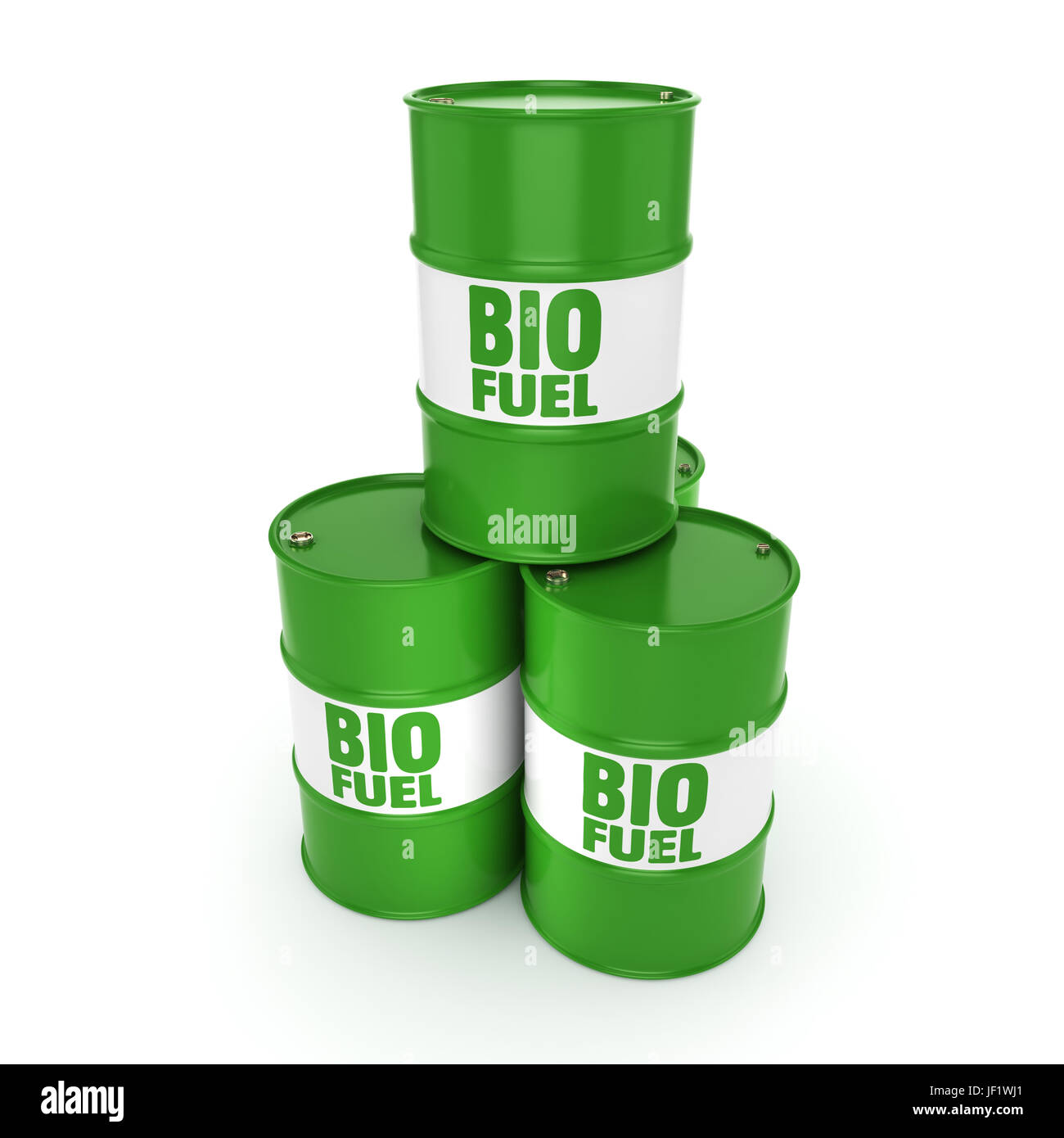 3D rendering barrels of biofuels Stock Photo - Alamy