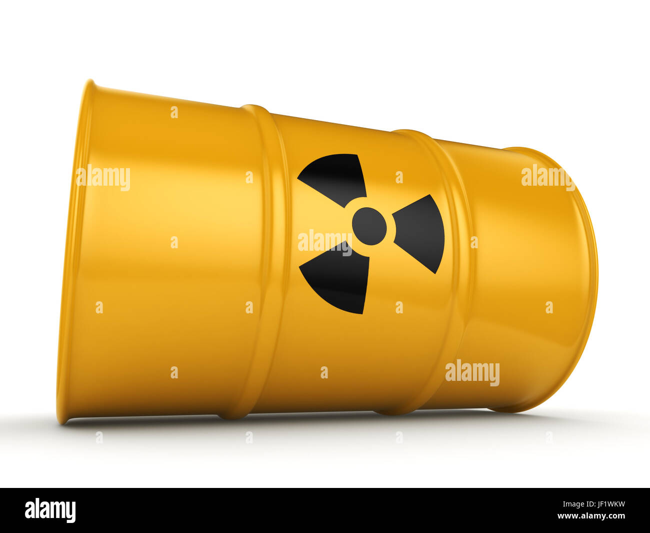 3D rendering radioactive barrel Stock Photo - Alamy