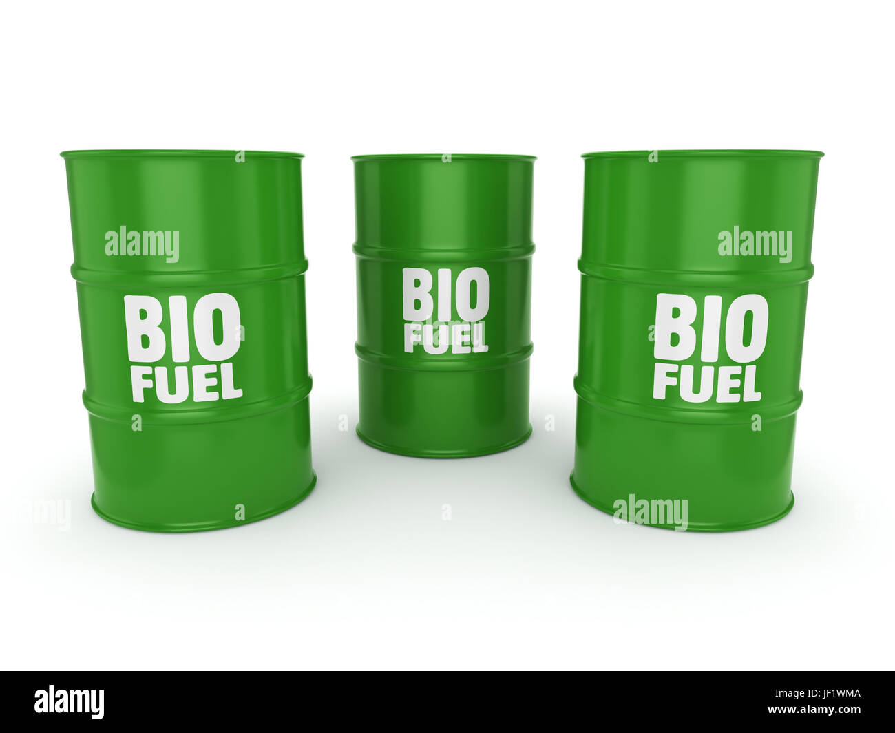 3D rendering barrels of biofuels Stock Photo - Alamy