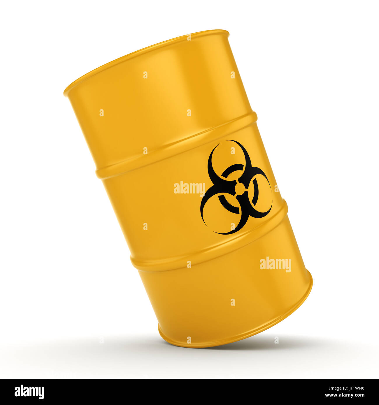 3D rendering biohazard barrel Stock Photo - Alamy