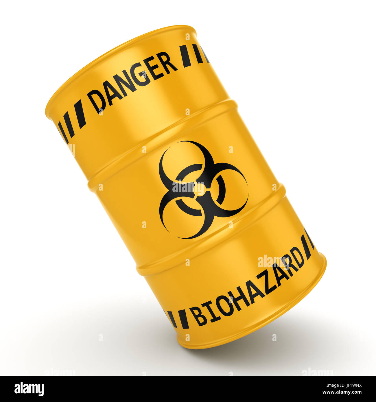 3D rendering biohazard barrel Stock Photo - Alamy