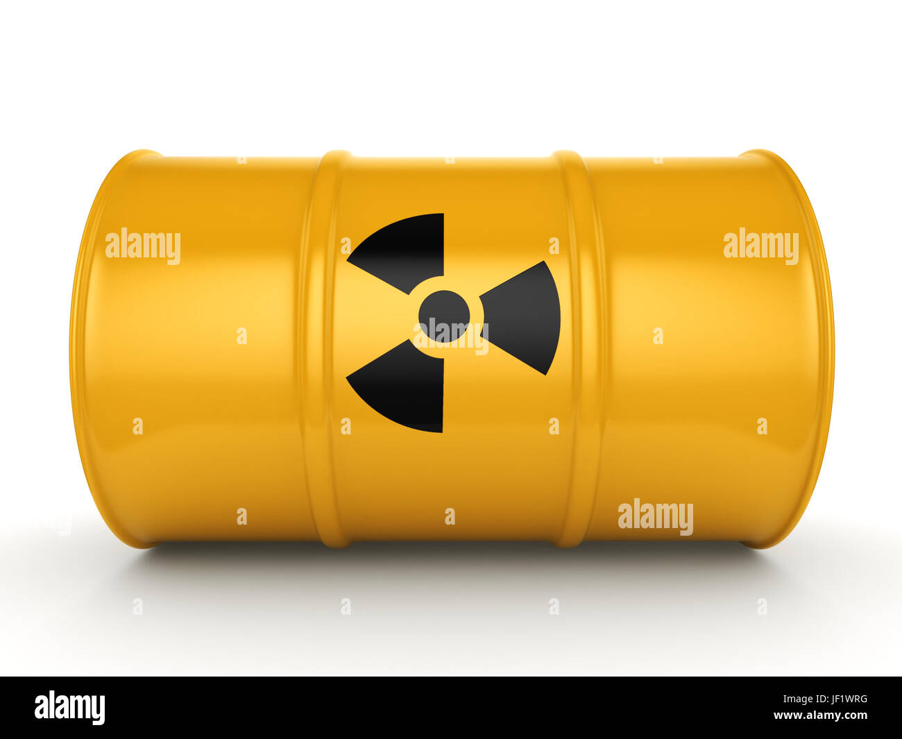 3D rendering radioactive barrel Stock Photo - Alamy