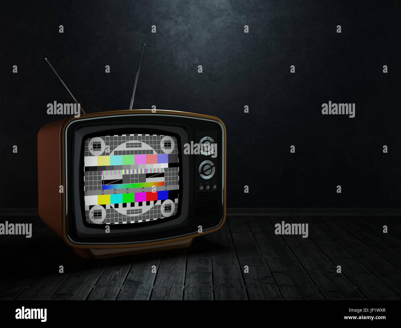3D rendering old tv Stock Photo - Alamy