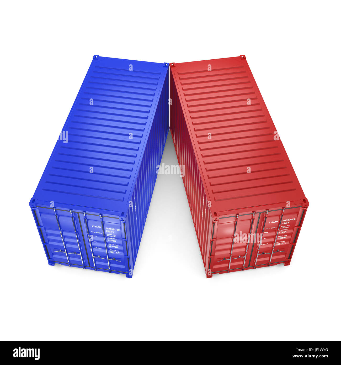 Delivery of containers Cut Out Stock Images & Pictures - Alamy