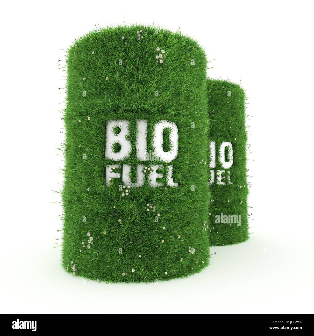 3D rendering barrels of biofuels Stock Photo - Alamy
