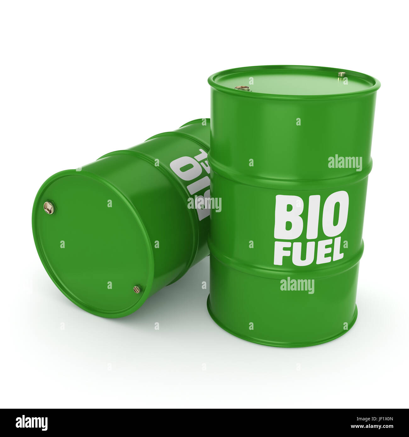 3D rendering barrels of biofuels Stock Photo - Alamy