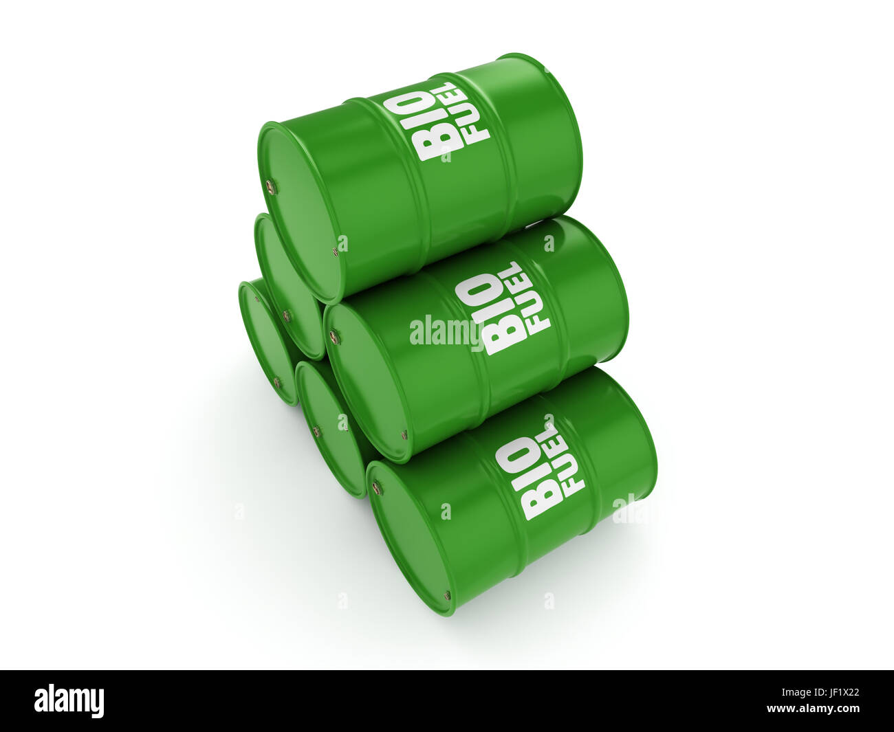 3D rendering barrels of biofuels Stock Photo - Alamy
