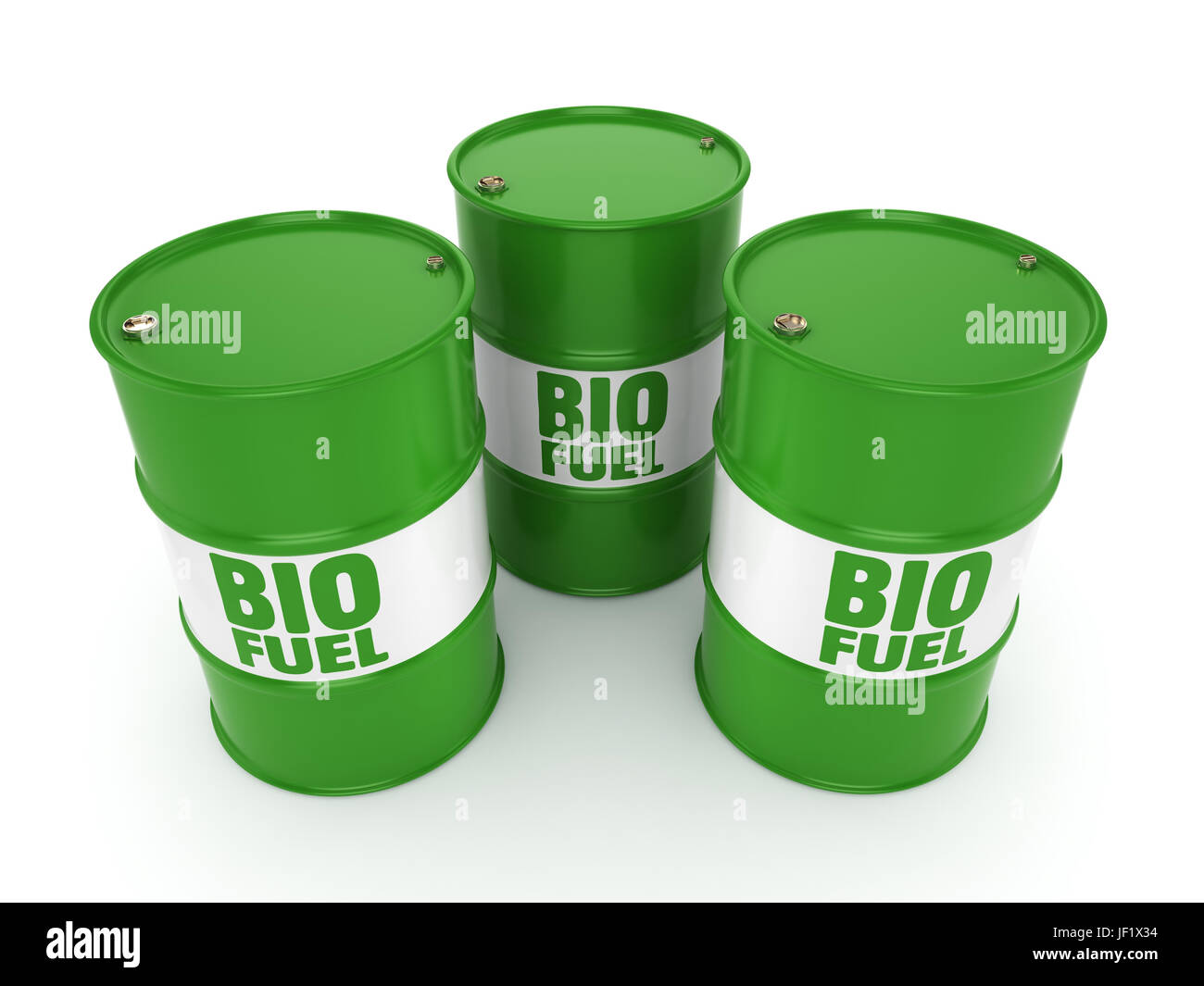 3D rendering barrels of biofuels Stock Photo - Alamy