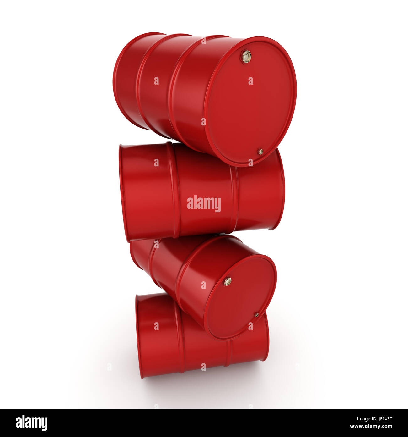 3D rendering red barrels Stock Photo - Alamy