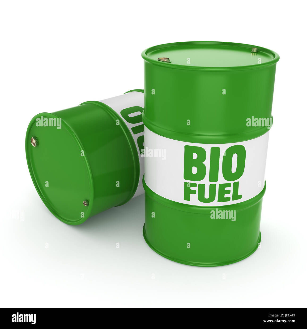 3D rendering barrels of biofuels Stock Photo - Alamy