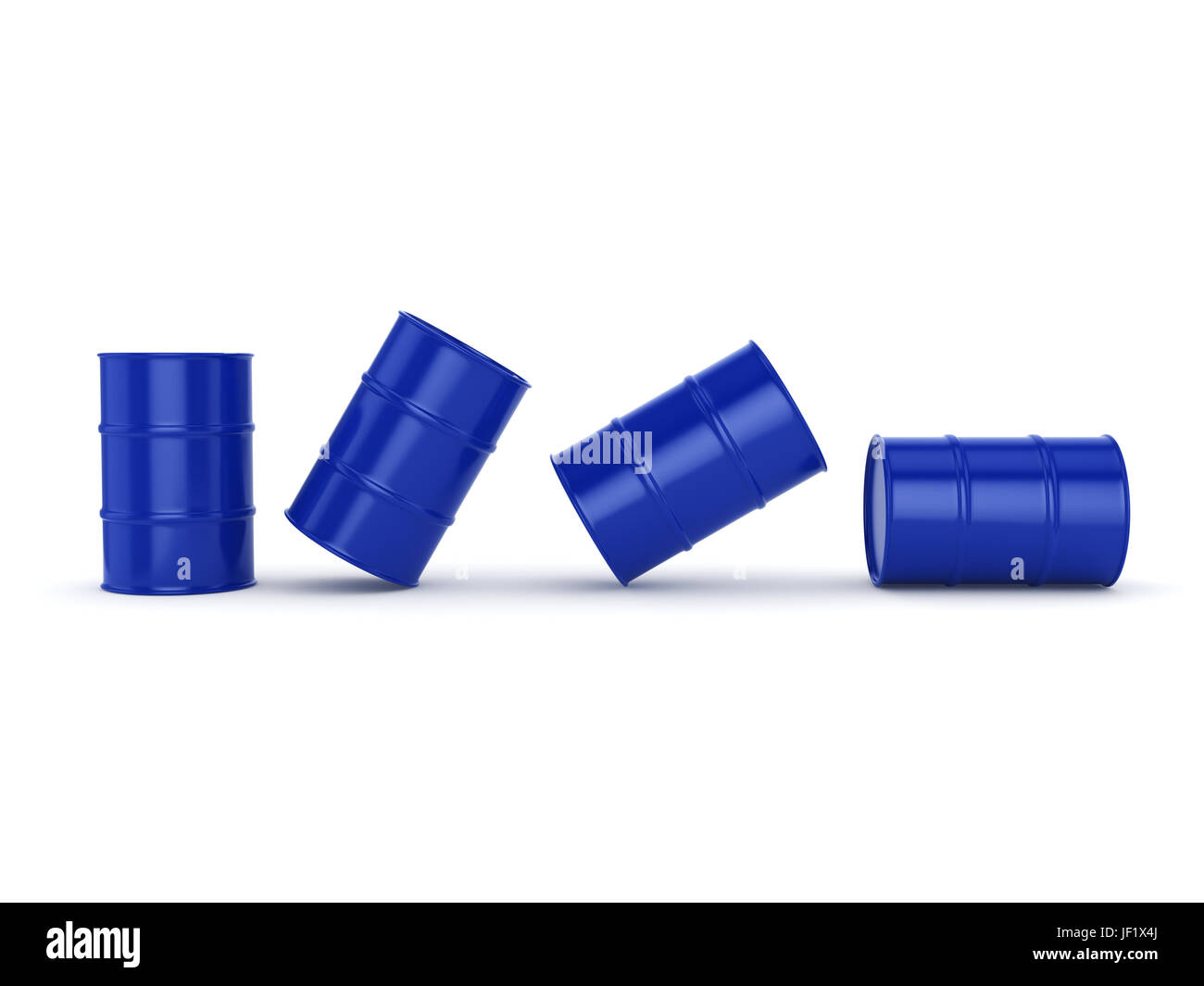 3D rendering blue barrels Stock Photo - Alamy