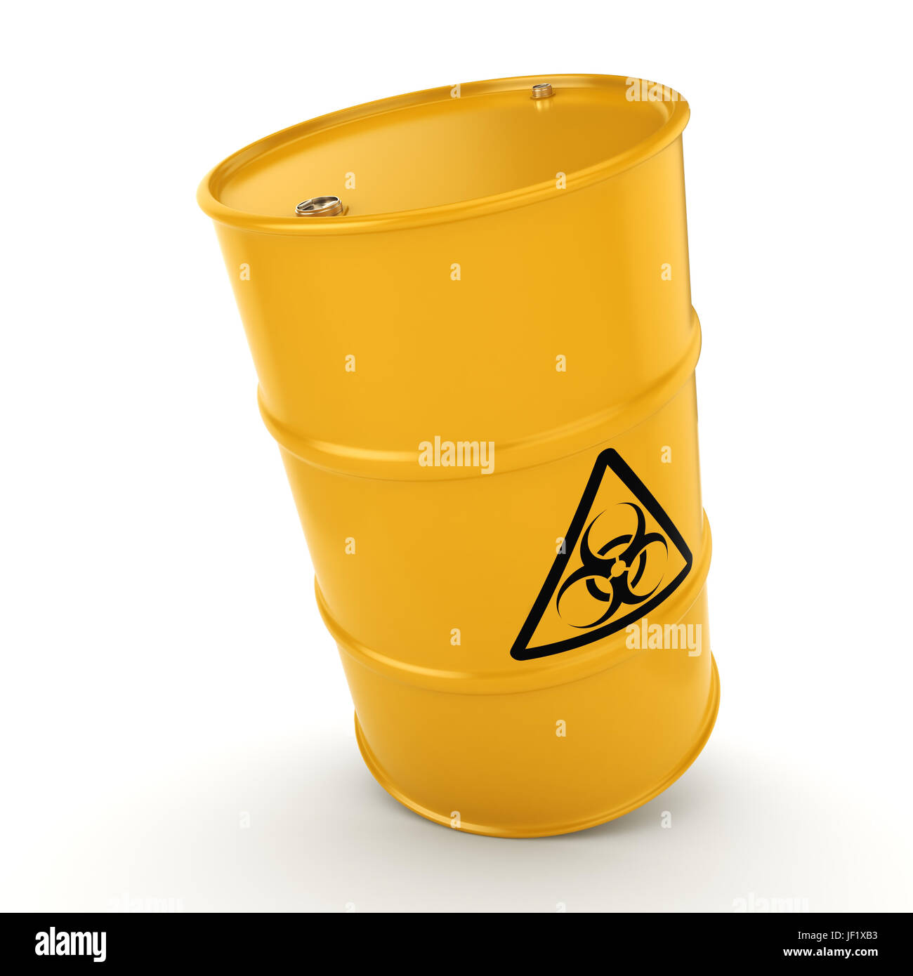 3D rendering biohazard barrel Stock Photo - Alamy