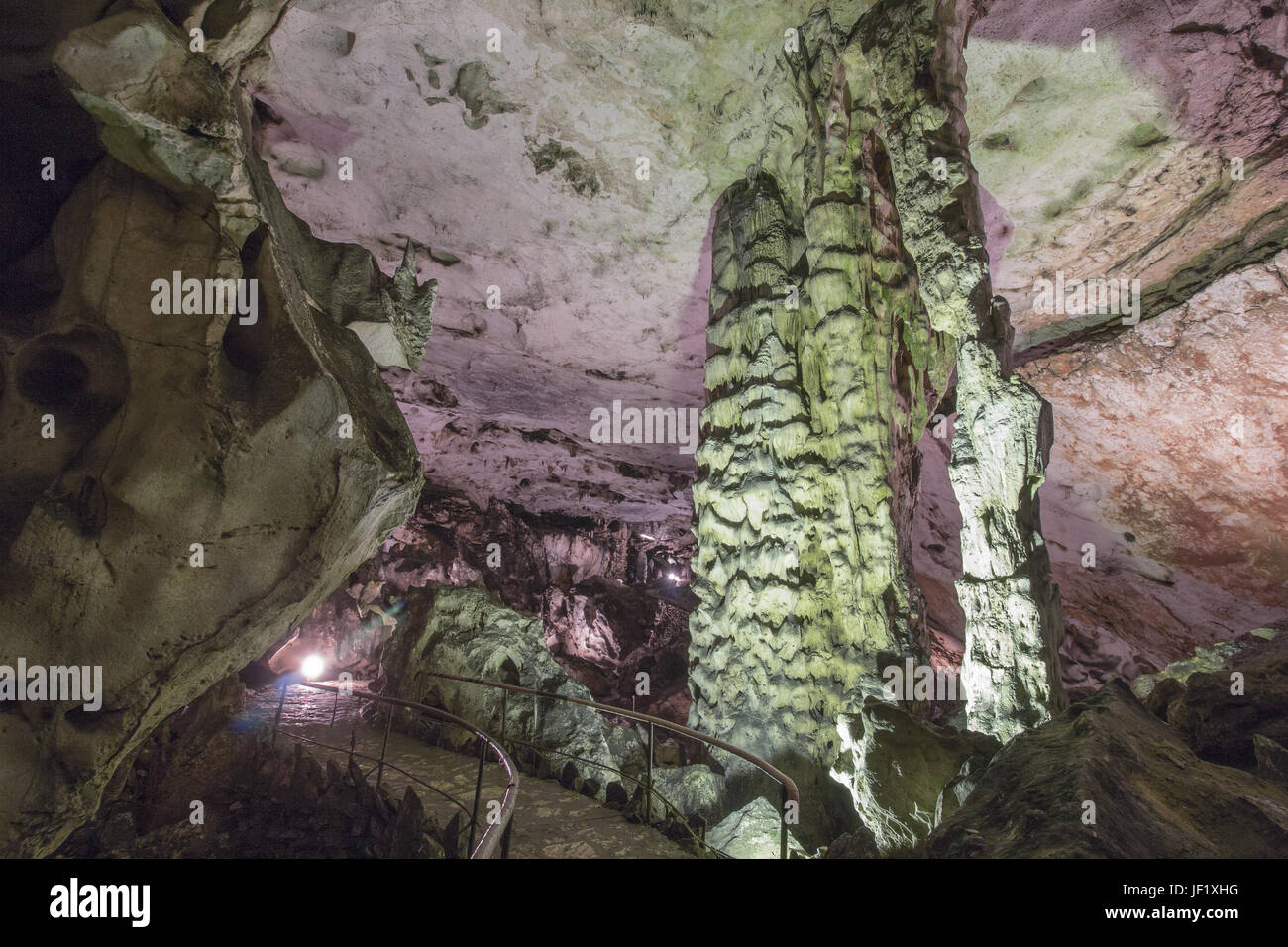 Big stalagnate in cave Stock Photo - Alamy