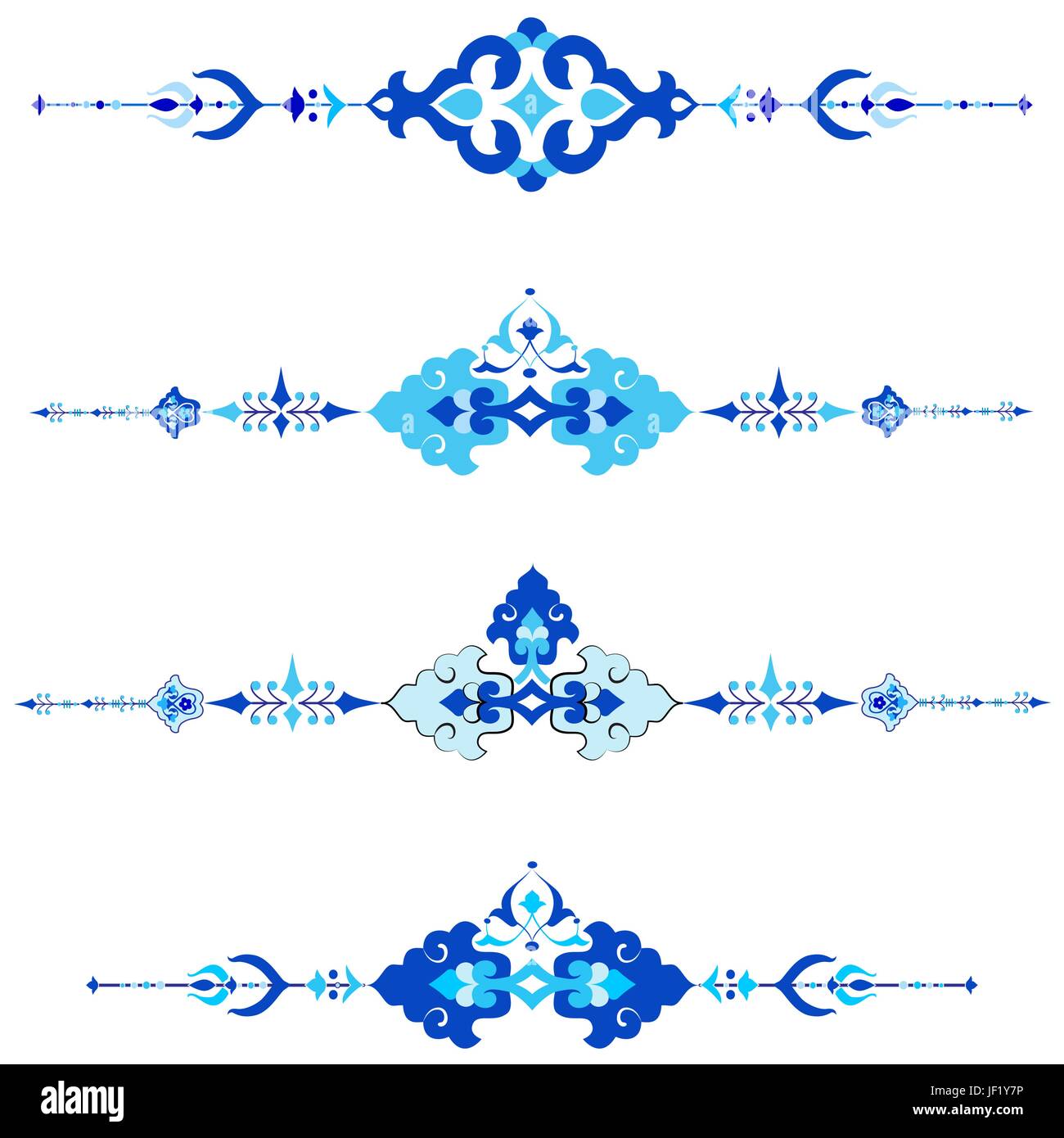 blue, antique, pattern, oriental, frame, framework, border, design ...