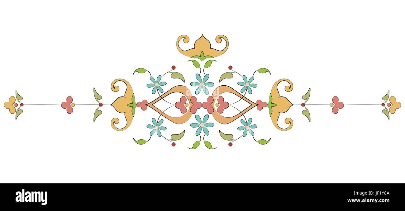 antique, pattern, oriental, frame, framework, floral, border, design ...