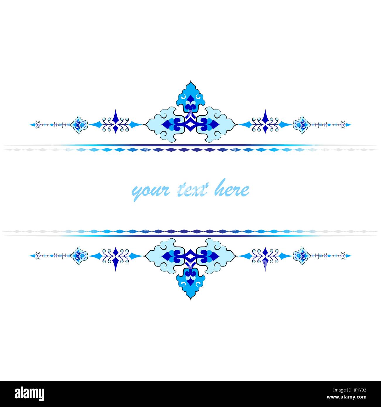 blue, antique, pattern, oriental, frame, framework, border, design ...