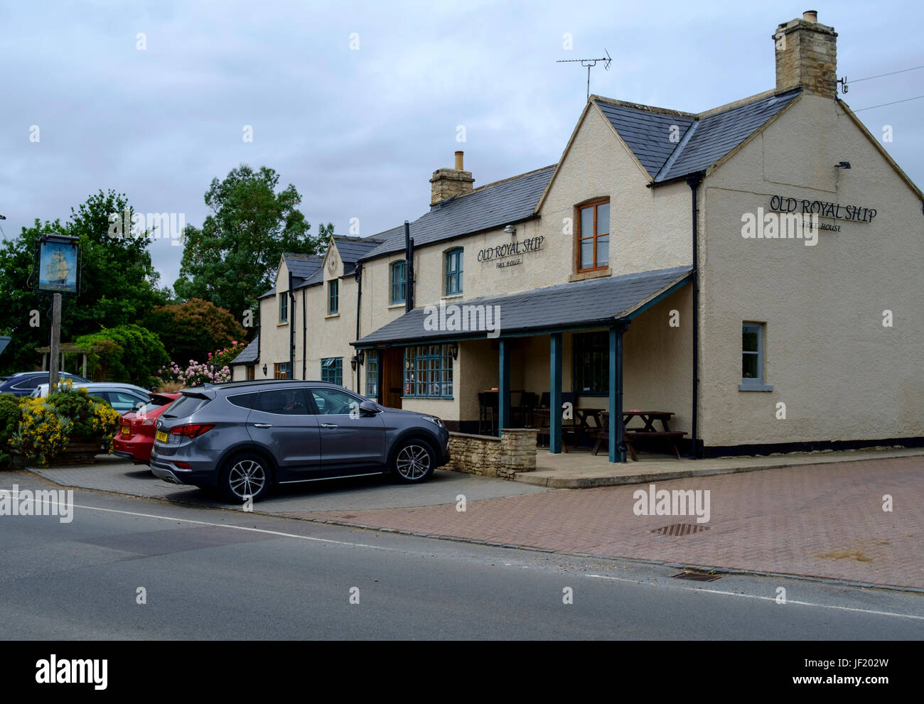 Luckington a small village in Wiltshire england UK Royal ship Pub Stock ...
