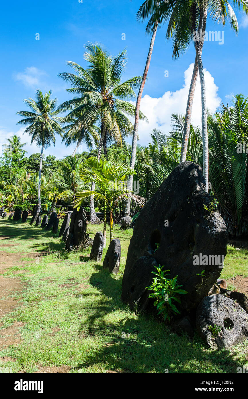 Stone money on the island of Yap, Micronesia Stock Photo - Alamy