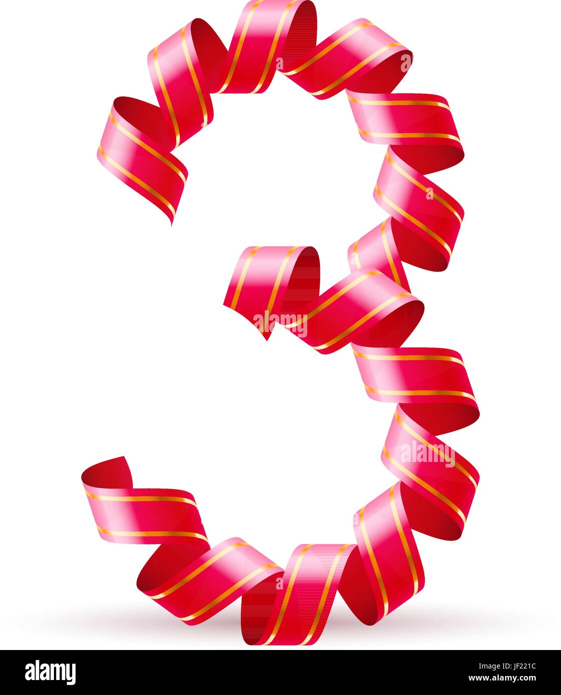 Number three red glossy Stock Vector Images - Alamy