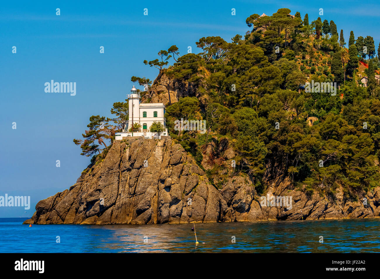 Italy Liguria Natural park of Portofino - Portofino - Lighthouse Stock ...