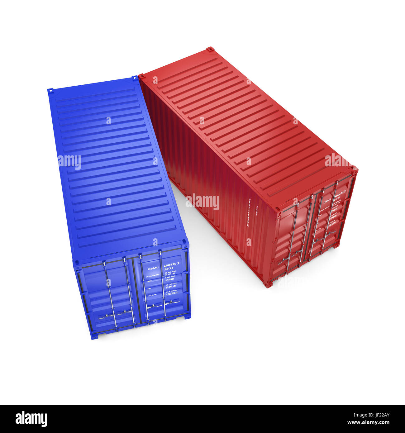 Red cargo containers Cut Out Stock Images & Pictures - Alamy